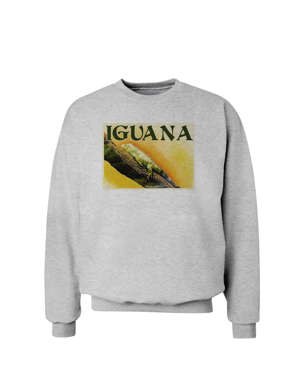 Iguana Watercolor Text Sweatshirt Davson Sales