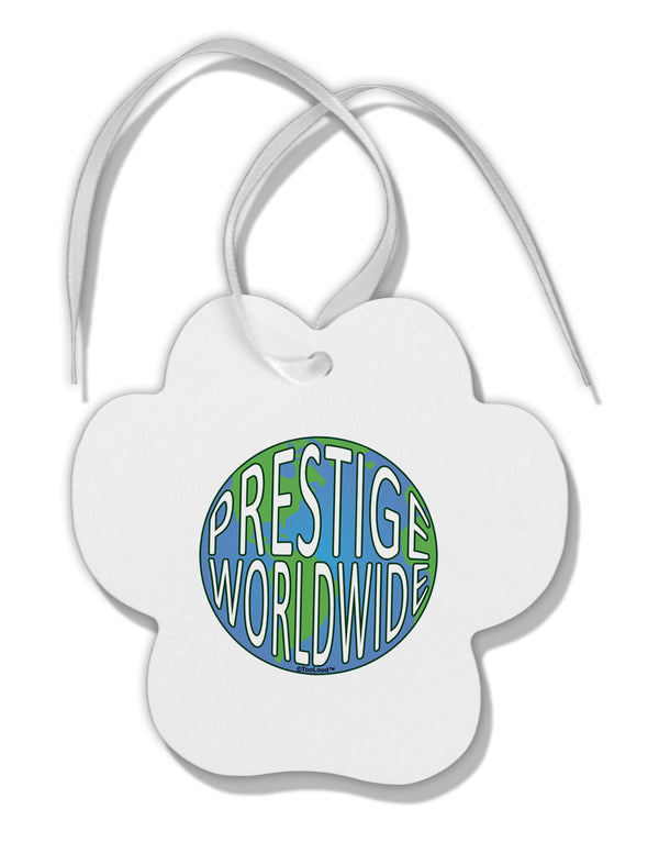 Prestige Worldwide Logo Paw Print Shaped Ornament by TooLoud - Davson Sales