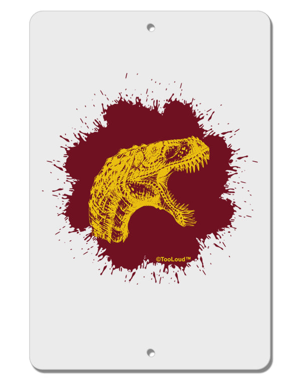 Jurassic Dinosaur Face Blood Splatter Aluminum 8 x 12" Sign by To ...