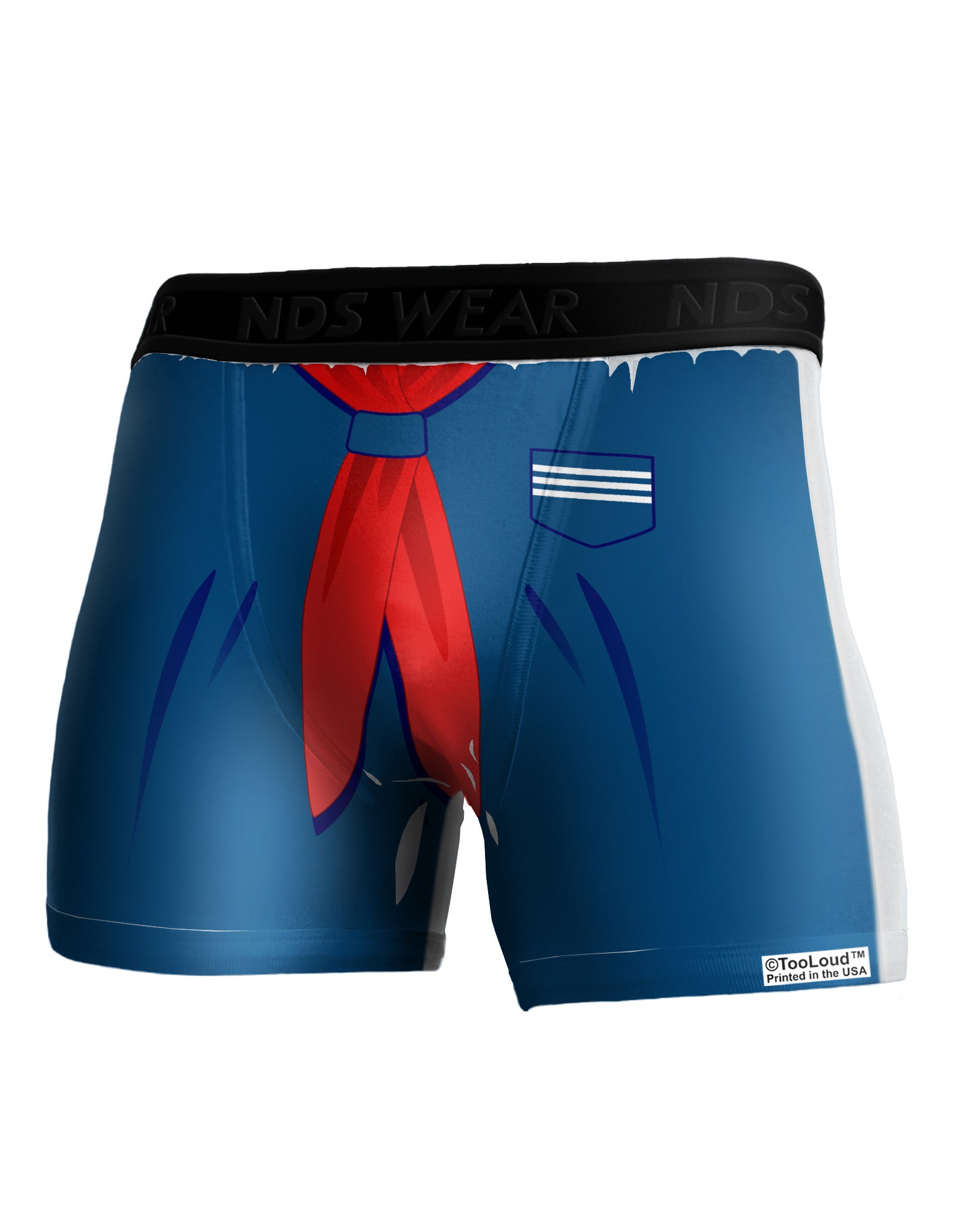 School Uniform Costume - Blue Boxer Brief Single Side All Over Print ...