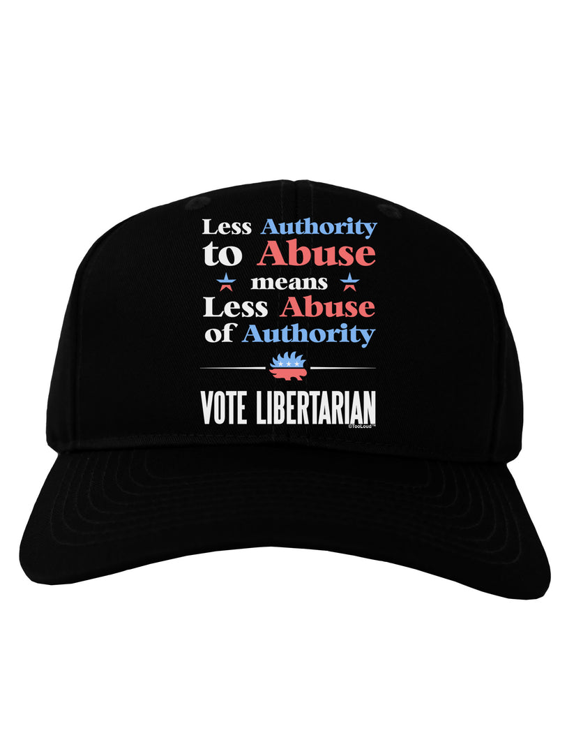 Libertarian Against Authority Abuse Adult Dark Baseball Cap Hat ...