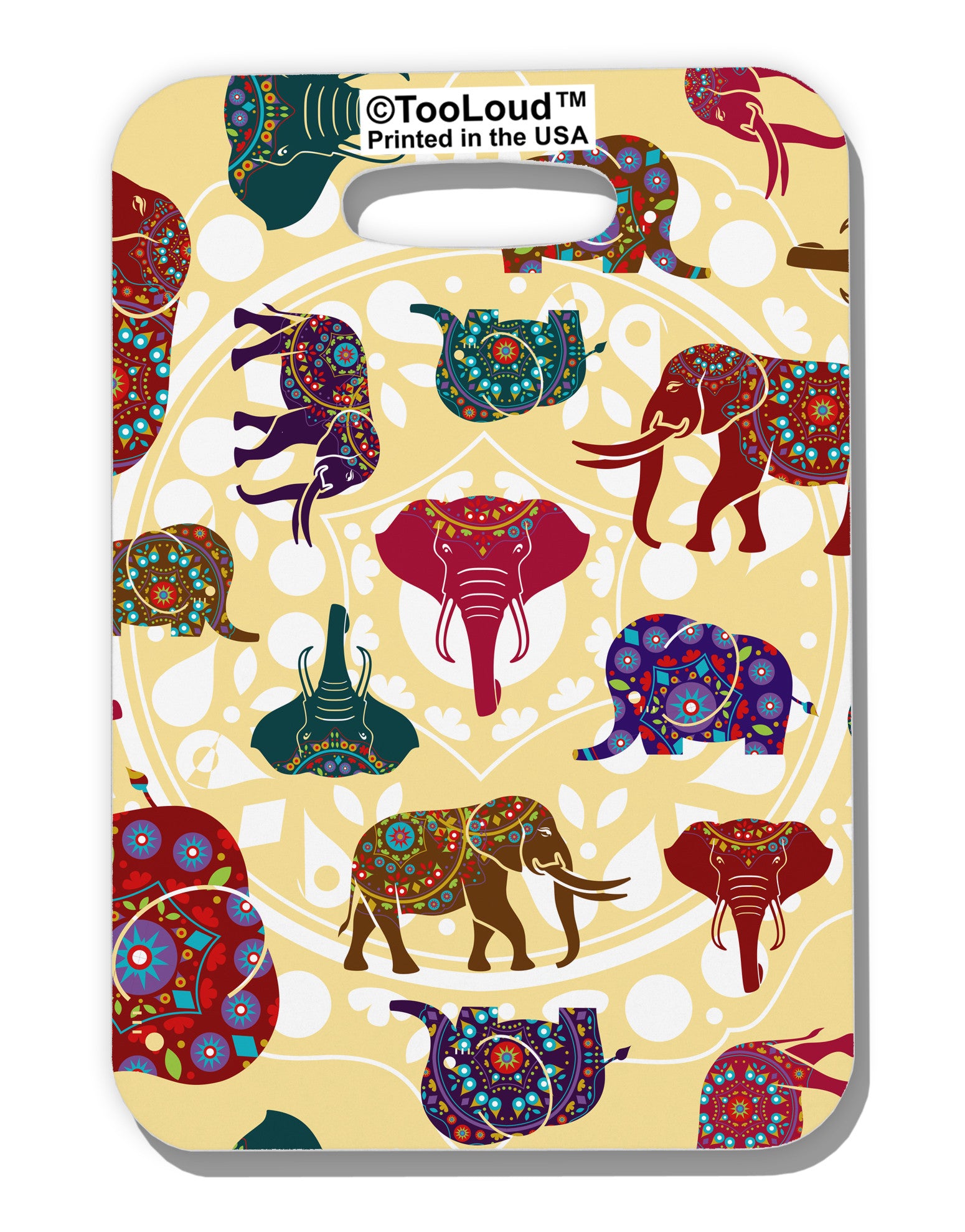Indian Elephants AOP Luggage Tag Dual Sided All Over Print – Davson Sales
